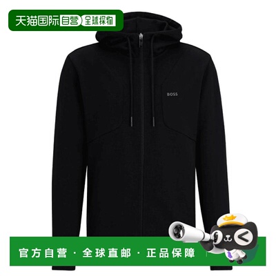 1h可退 【美国直邮】Hugo Boss  男士 Saggy 1 纯棉全拉链卫衣 黑