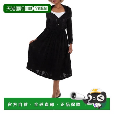 自营yohji yamamoto山本耀司Intarsia格子JQ Gather裙子，品牌尺2