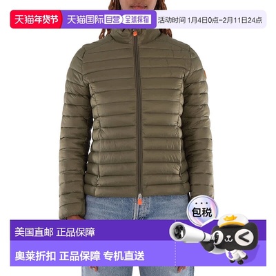 自营 Save The Duck女士绿色Carly羽绒服-绿色 美国奥莱直发夹克