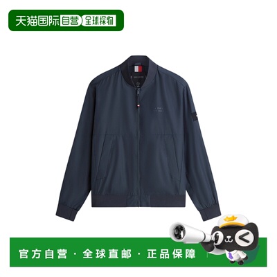 自营tommy hilfigerWater-Resistant Navy Bomber Jacket With Ba
