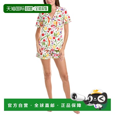 自营bedhead床头2件套短睡衣-白色 美国奥莱直发