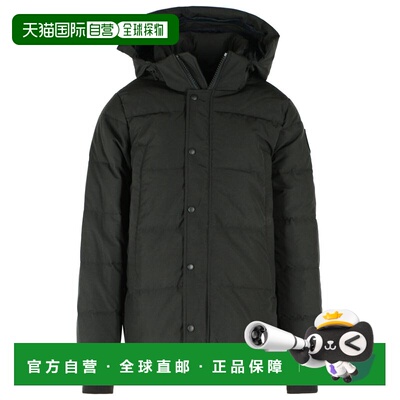 自营canada goose黑色Wyndham Parka棉混纺羽绒服-黑色 美国奥莱