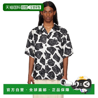 1h可退 香港直邮潮奢 Marni 玛尼 男士 白色 & 黑色 Cybele Print