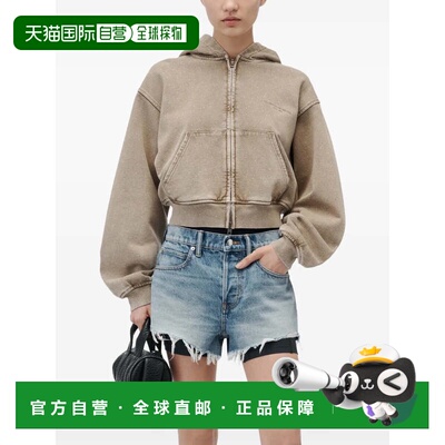 美国直邮ALEXANDER WANG - Women Allover Hotfix拉链连帽衫