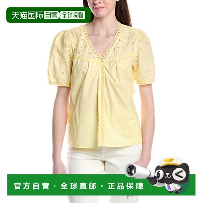 自营ANNA KAY Clem Embroidery Top - Yellow 上衣美国直发奥莱