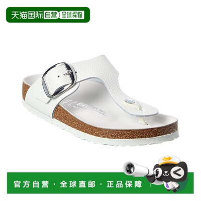 自营 Birkenstock Gizeh大扣皮革凉鞋-白色 美国奥莱直发