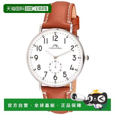 自营Porsamo Bleu Men's Rowan Genuine Leather Band Watch 1471