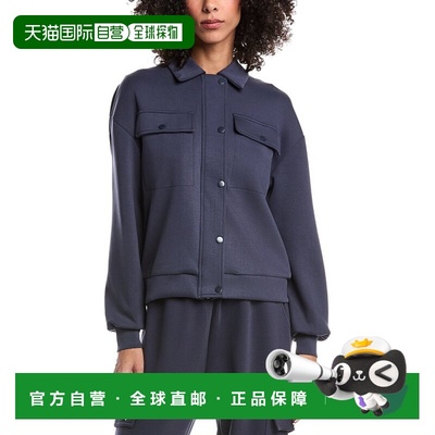 自营ARIELLA Ponte Full Snap Zipper Sweatshirt - blue 美国奥