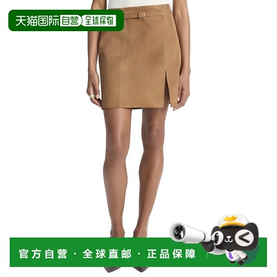 自营Vince Mid Rise Straight Skirt - brown 美国奥莱直发半身裙