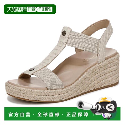 自营vionicVonic Womens Calera帆布坡跟凉鞋-奶油蛇皮/织物-奶油