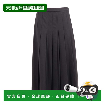 自营lorena antoniazzi百褶星形装饰中长裙-黑色 美国奥莱直发
