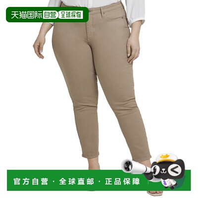 自营NYDJ Plus Sheri Saddlewood Ankle Crop Jean - red 美国奥
