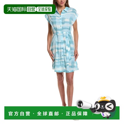 自营Ichi Vianca Shirtdress - blue 美国奥莱直发连衣裙