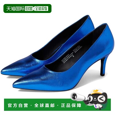 自营seychelles女士塞舌尔Motive高跟鞋蓝色金属皮革尖头HTAT195-