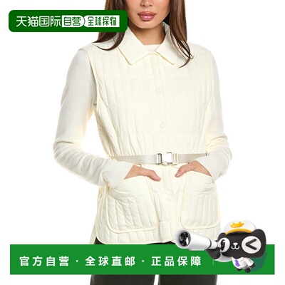 自营Mackage Helia浅垂绗缝背心-奶油色 美国奥莱直发