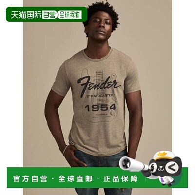 自营lucky brandLucky品牌男士挡泥板Stratocaster t恤-深绿色 美