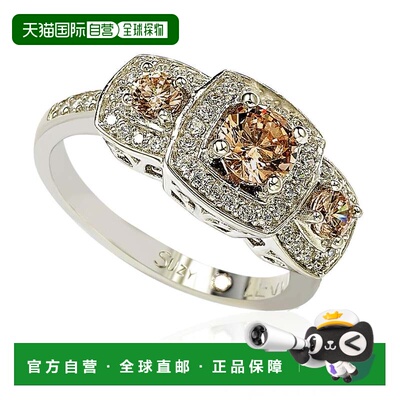 自营Suzy Levian Sterling Silver Cubic Zirconia White Three S