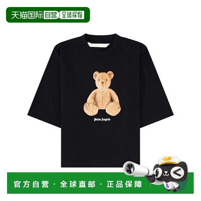 自营palm angels黑色泰迪熊棉质t恤-黑色 美国奥莱直发