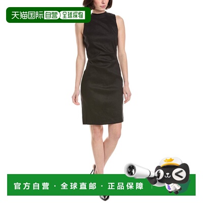 自营Sara Campbell Sleeveless Linen-Blend Magic Dress - black