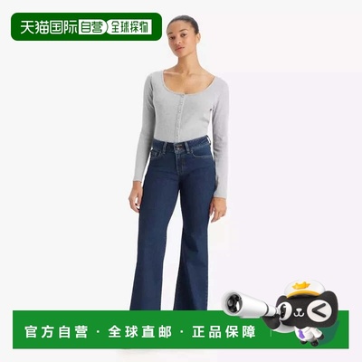 自营Women's Levi's Superlow Flare Jeans Blue Denim Cotton St