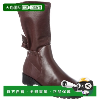 自营 Alexandre Birman Clarita 摩托车皮革短靴 - 红色 美国奥莱