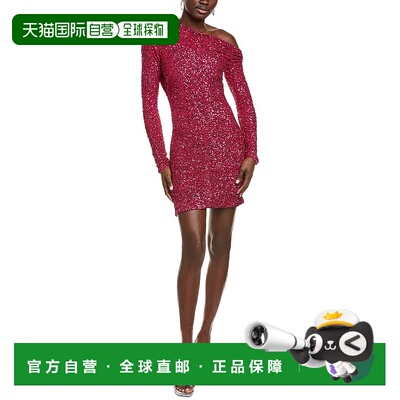 自营Endless Rose One-Shoulder Sequins Dress - pink 美国奥莱