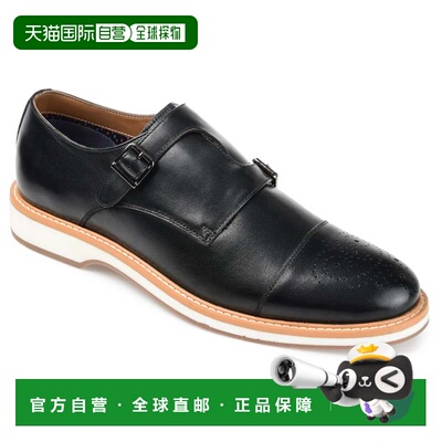 自营 Thomas & Vine Ransom Cap Toe Monk Strap 礼服鞋 - 黑色
