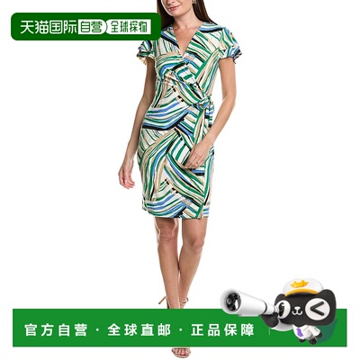 自营 Anne Klein经典迷你连衣裙-绿色 美国奥莱直发包臀裙