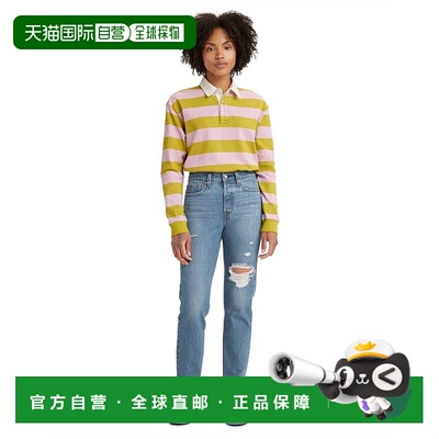 自营Levi's Jeans Women Blue Distressed Wedgie Icon Fit Strai