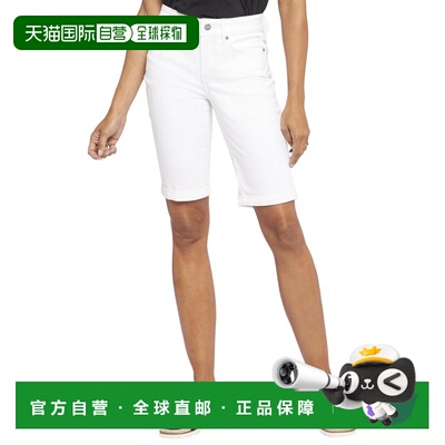 自营NYDJ Petite Briella Optic White Short - white 美国奥莱直