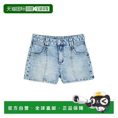 自营Tractr牛仔裤T缝木匠短-蓝色 美国奥莱直发