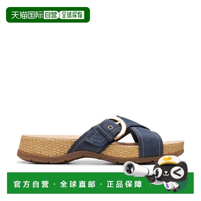 自营蓝色Nubuck-海军nubuck的Clarks Reileigh May 美国奥莱直发