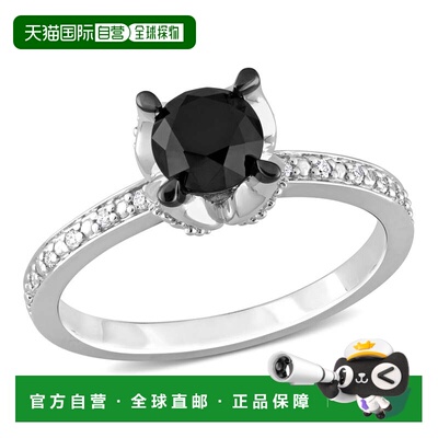 自营Mimi & Max 1ct TW Black White Diamond Solitaire Engageme