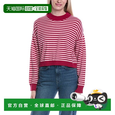 自营Brodie Cashmere Stitchy Stripe Wool & Cashmere-Blend Swe