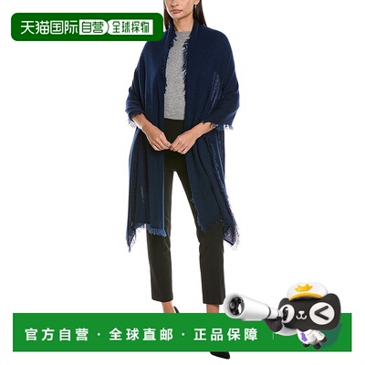 自营forteforteForte Cashmere Fringe Cashmere Wrap - blue 美