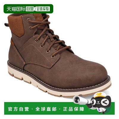 自营Dockers Mens Dustin坚固耐用休闲系带靴-深棕色 美国奥莱直