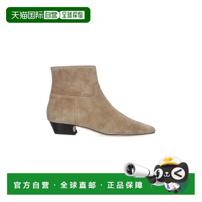 自营stuart weitzman米色Stassi小牛皮踝靴-中性色 美国奥莱直发