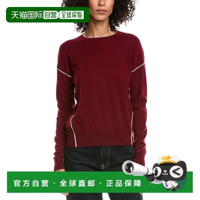 自营InCashmere Jersey Tipped Cashmere Sweater - red 美国奥莱
