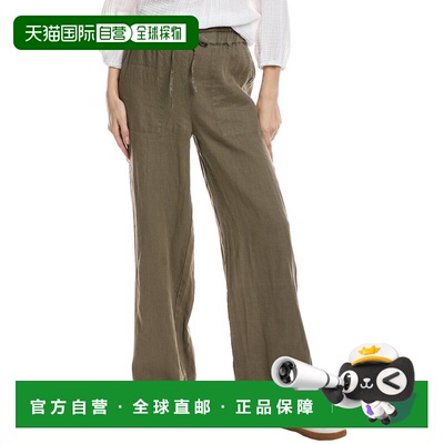 自营Michael Stars Jules High-Rise Wide Leg Linen Pant - camo