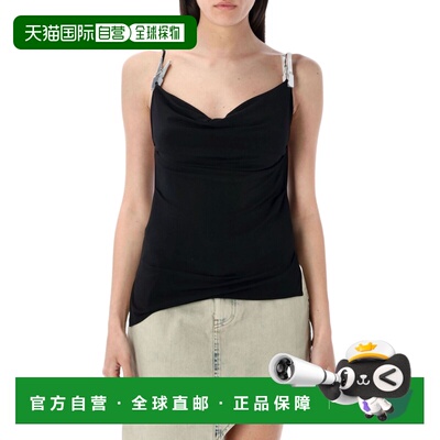 自营coperniCowl Neckline Black Tank Top - black 美国奥莱直发
