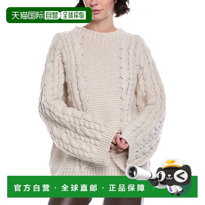 自营Stellah Chunky Oversized Cable Sweater - white 美国奥莱