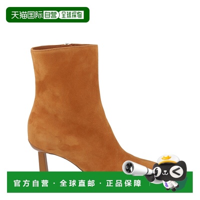 自营salvatore ferragamoJana Suede Booties - camel 美国奥莱直
