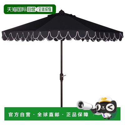 自营 safaviehElegant Valance 11Ft Rnd 雨伞 - 海军蓝/白色 美