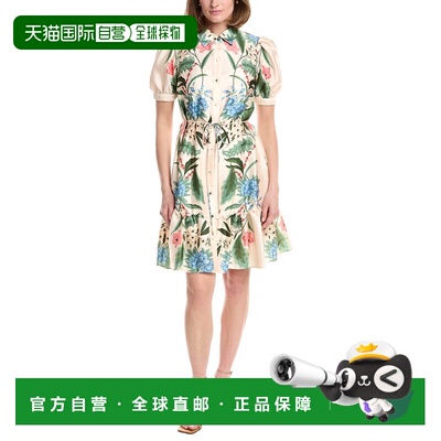 自营Julia Jordan Printed Satin Twill Dress - white 美国奥莱