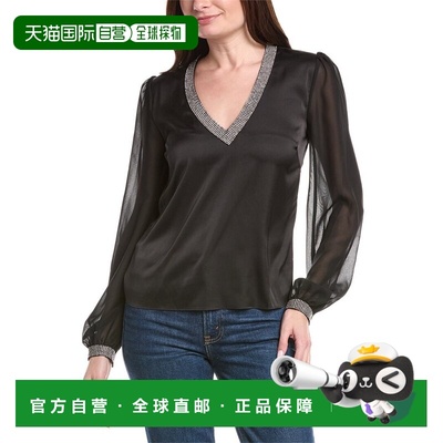 自营Generation Love Carina Crystal Blouse - black 美国奥莱直