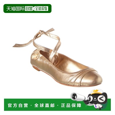 自营 Alexandre Birman Clarita Leather Ballet Flat - gold 美
