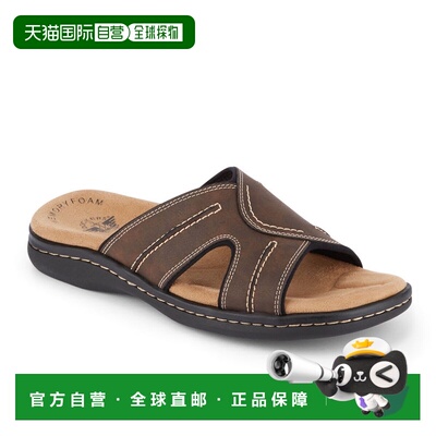 自营Dockers Mens Sunland休闲滑梯凉鞋-深棕色 美国奥莱直发