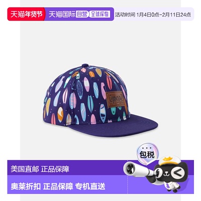 自营deux par deuxFlat Brim Cap Blue Surfboard Print - blue p