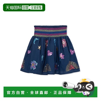 自营 Peek Kids Smocked Skirt - blue 美国奥莱直发