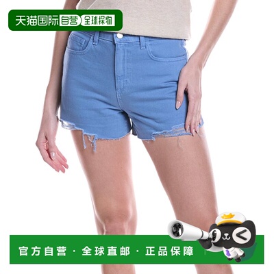 自营L'AGENCE Frayed Short - blue 美国奥莱直发短裤休闲裤